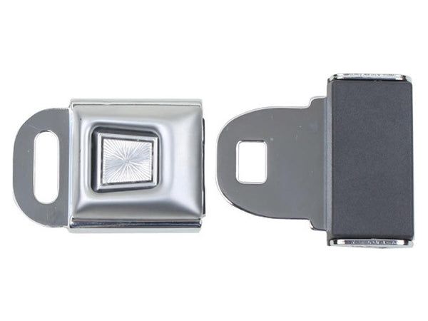 2 Point Retractable Lap Belt With Chrome Push Button – Classic SeatBelts
